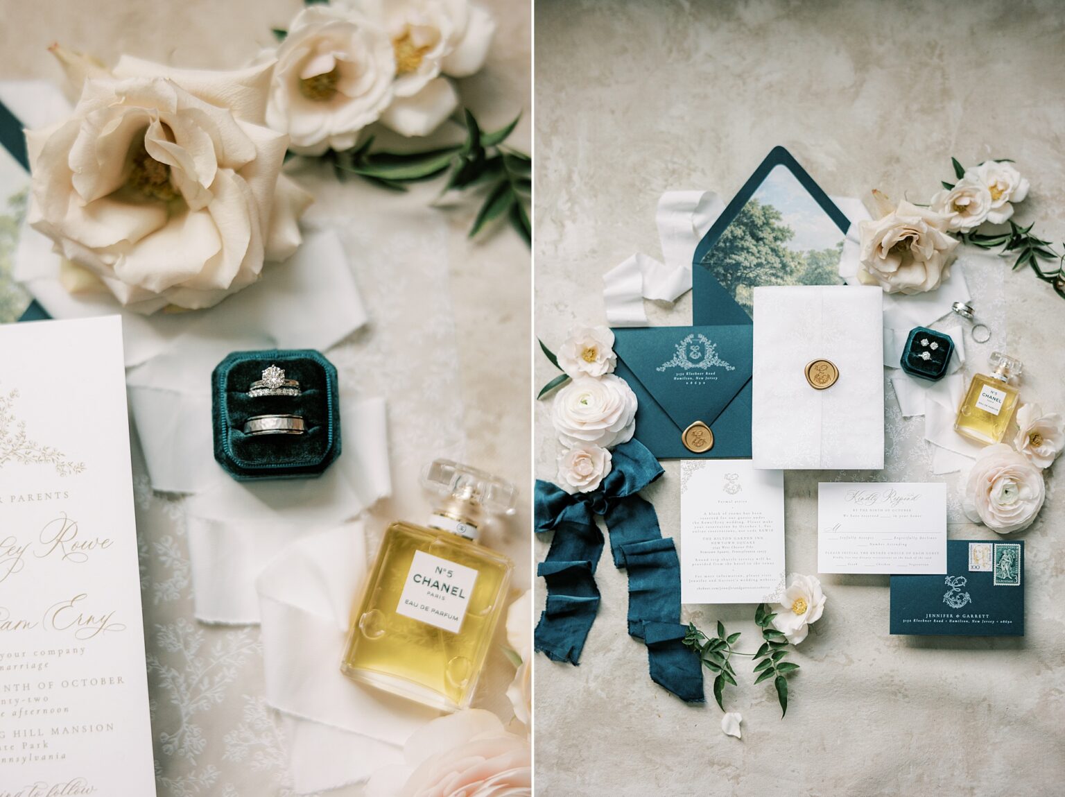 Parque Ridley Creek Wedding with Emerald Details in the Fall