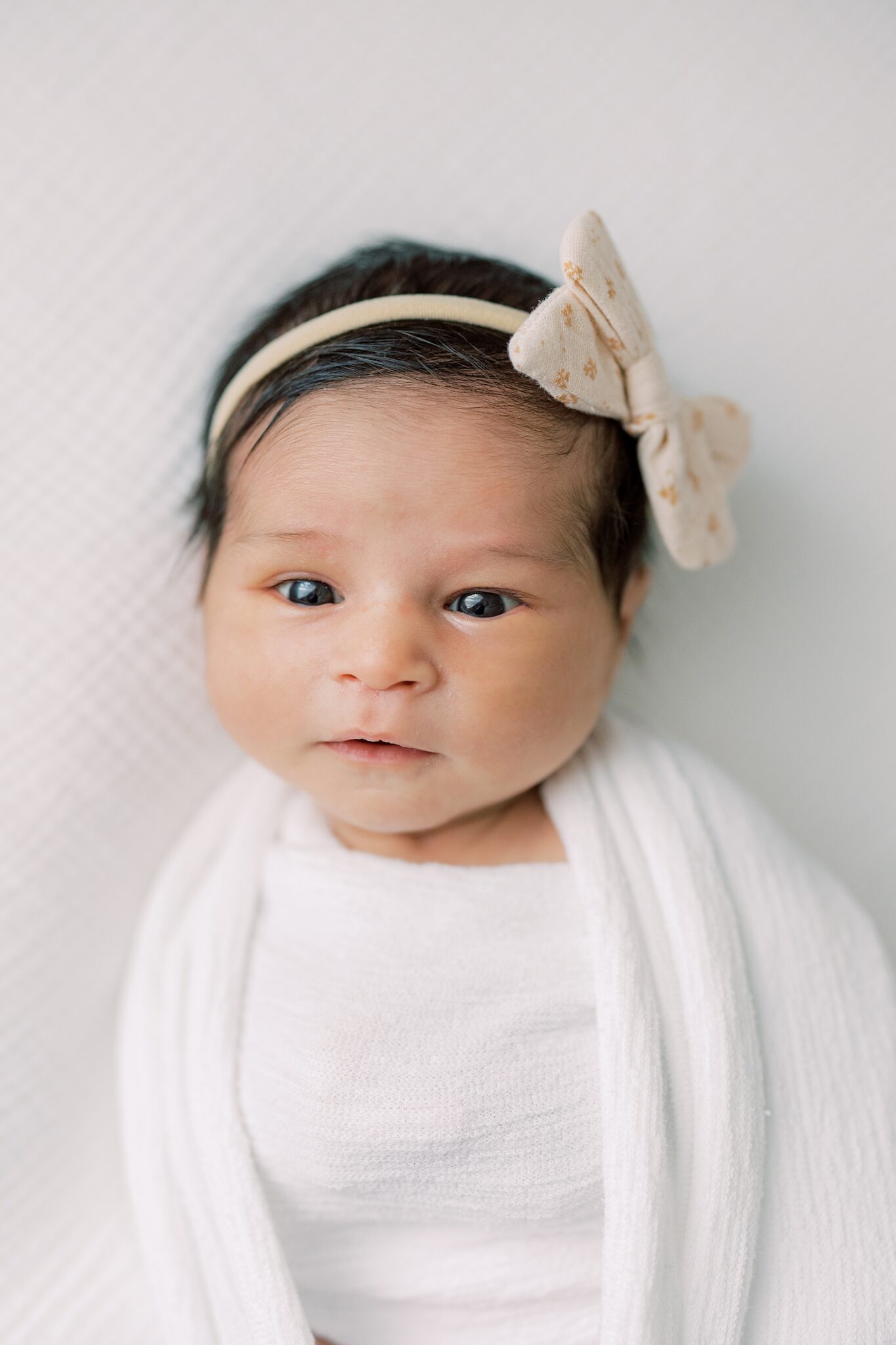 Relaxed Newborn Portraits at Home in Media PA for Baby Girl